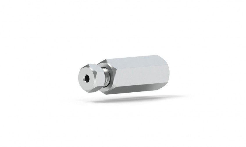 Metric Thread Adapter 10-32 Female x M6 Female - Biotech Fluidics